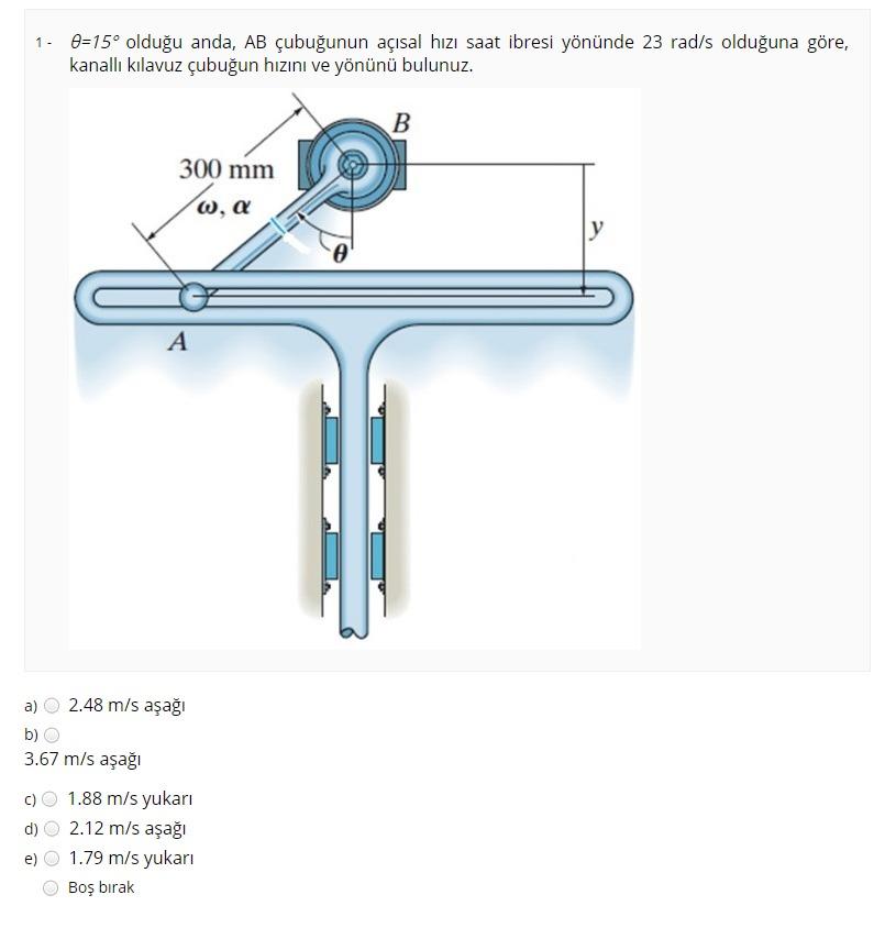 Solved Find the velocity and direction of the slotted guide | Chegg.com