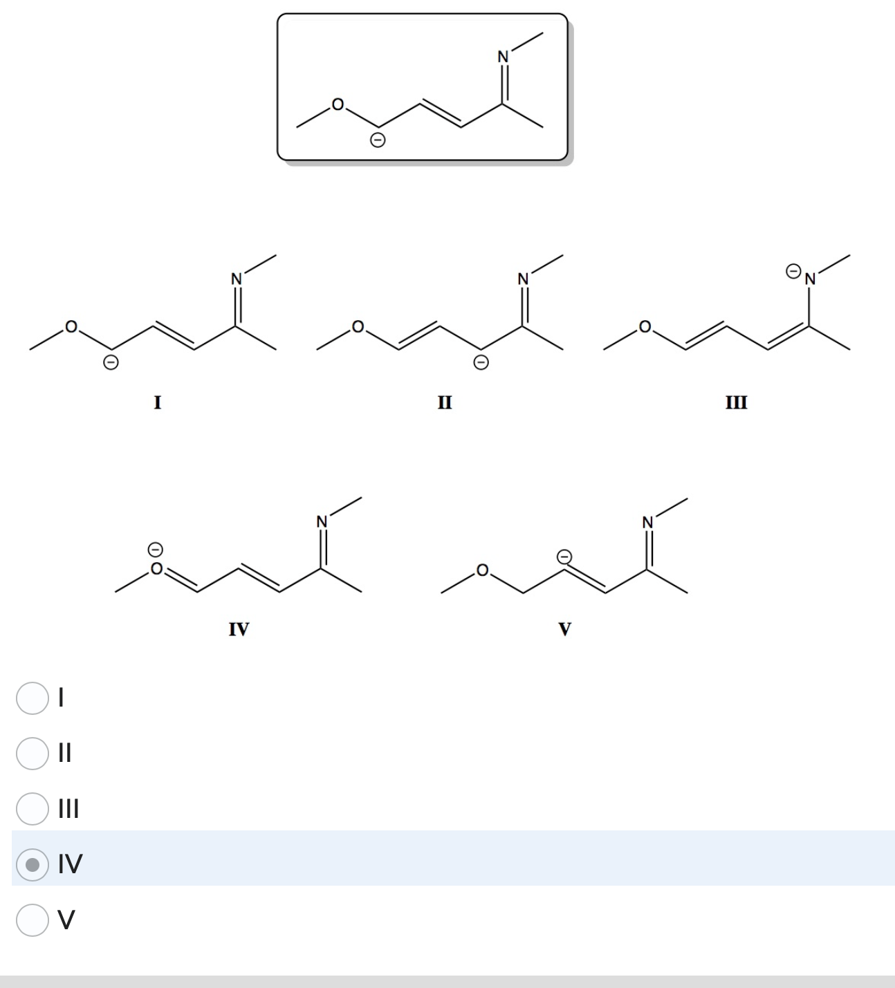 Solved Which is the major contributing resonance structure | Chegg.com