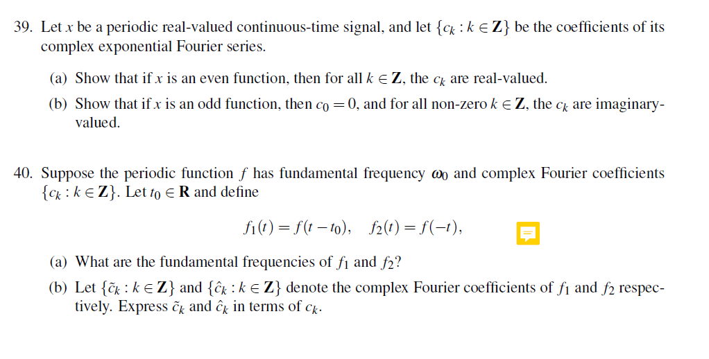 Solved 9. Let x be a periodic real-valued continuous-time | Chegg.com