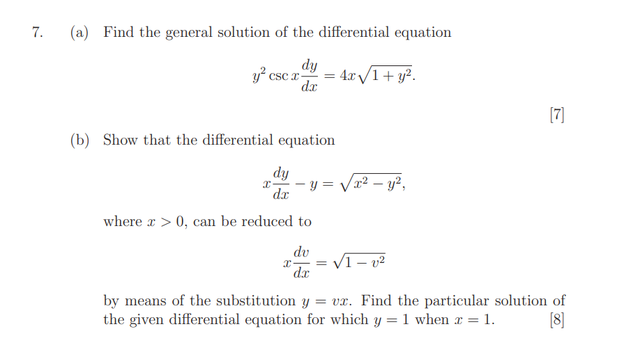 Solved (a) Find the general solution of the differential | Chegg.com