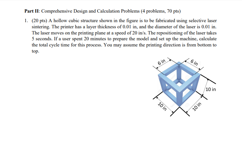 Part II: Comprehensive Design and Calculation | Chegg.com