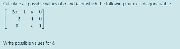 Solved find possible values for b, smallest and largest | Chegg.com