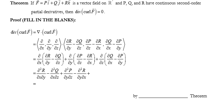 Solved Theorem If F = Pi+Qj +Rk is a vector field on R and | Chegg.com