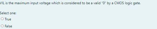 Solved VIL is the maximum input voltage which is considered | Chegg.com