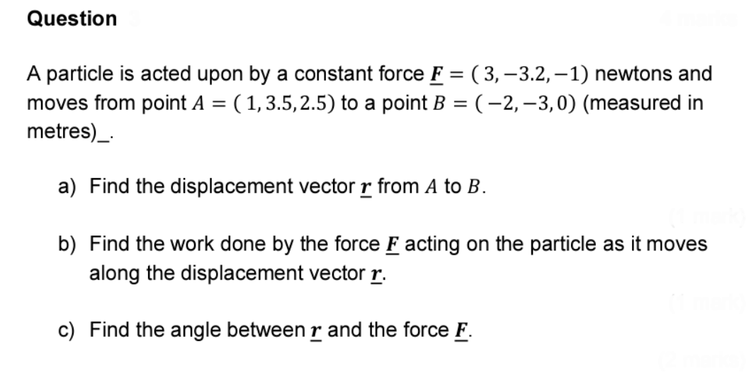 Solved A particle is acted upon by a constant force \\( | Chegg.com