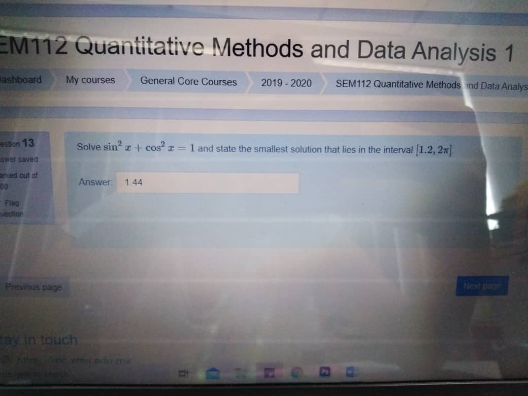 Solved EM112 Quantitative Methods and Data Analysis 1 | Chegg.com