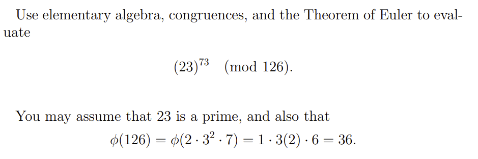 Solved Use elementary algebra, congruences, and the Theorem | Chegg.com