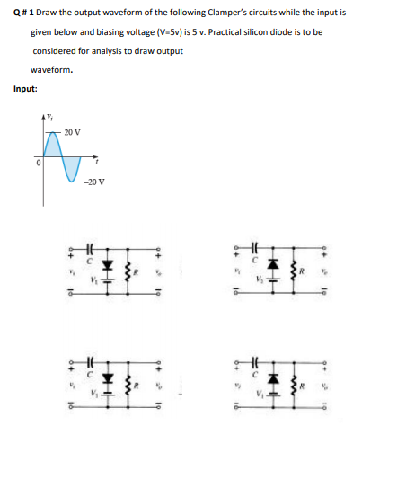 Solved Q#1 Draw the output waveform of the following | Chegg.com