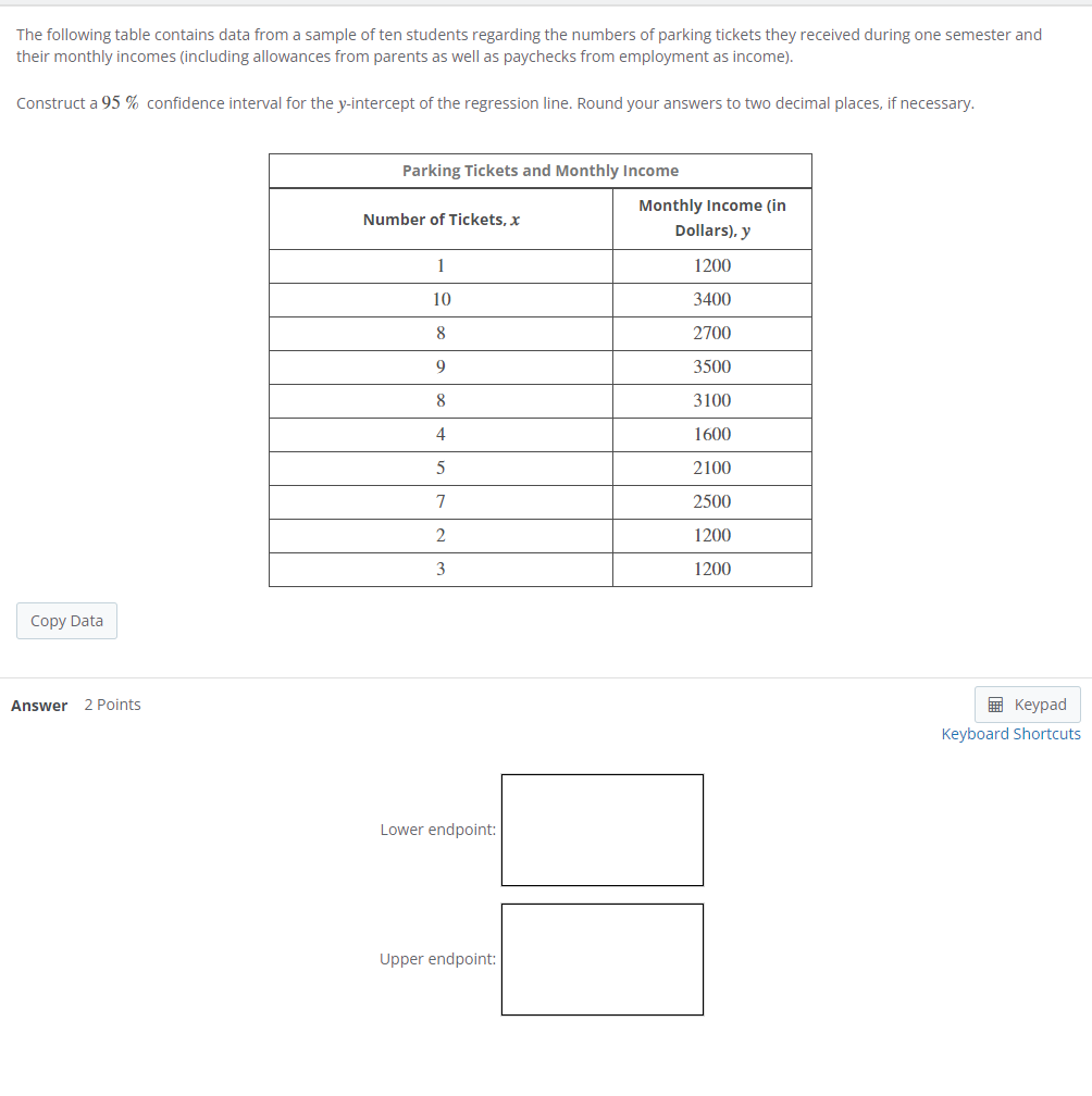 Solved The following table contains data from a sample of | Chegg.com