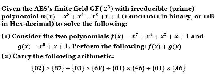 Solved 23 in ﻿binary, or 11Bin ﻿Hex-decimalf(x)=x7+x4+x2+x+1 | Chegg.com