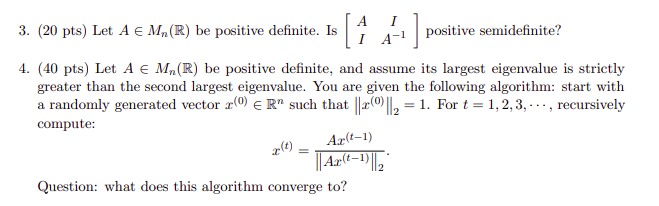 Solved Need help in positive definite/semi definite | Chegg.com