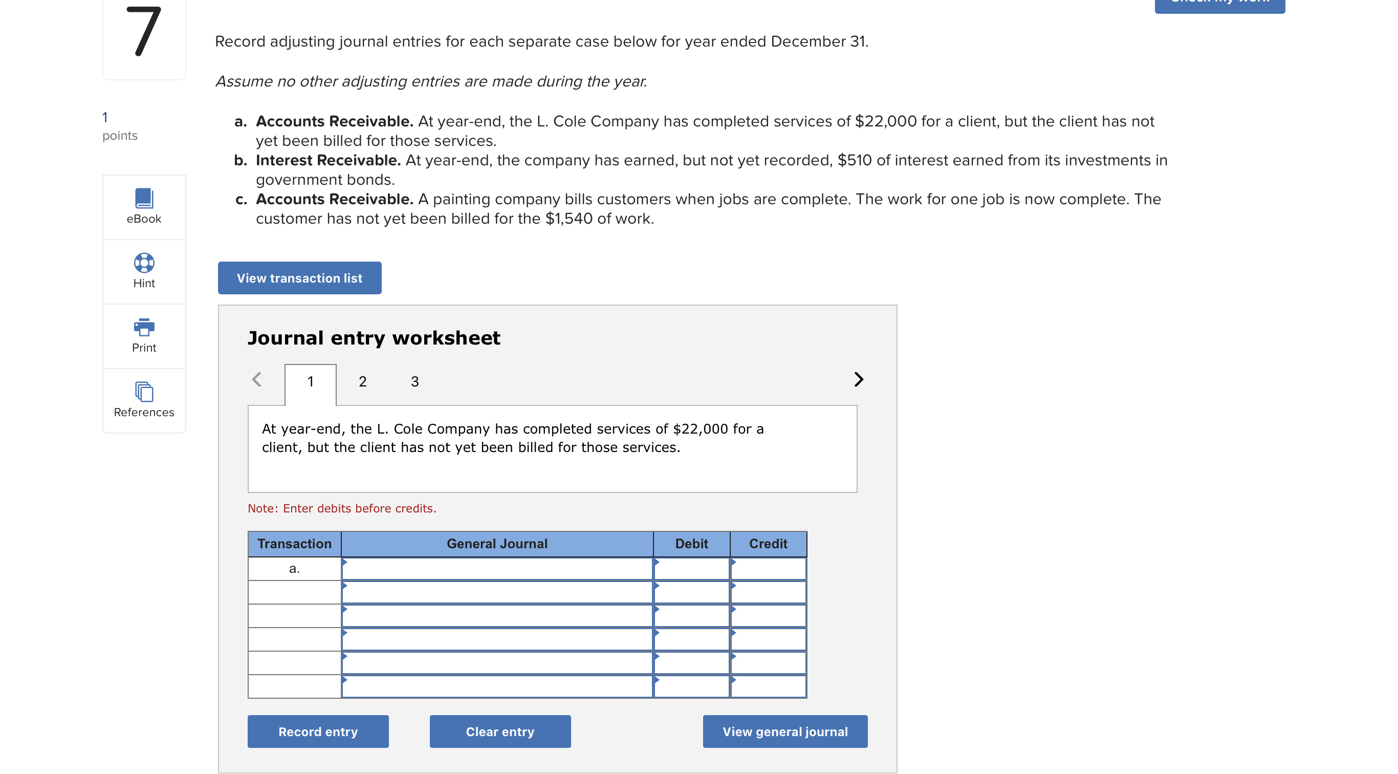 Solved Record adjusting journal entries for each separate | Chegg.com
