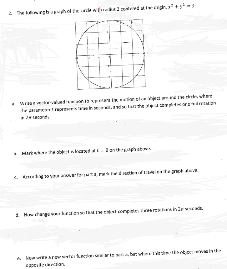 Solved 2. The following is a graph of the circle with radius | Chegg.com