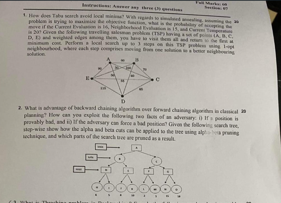 Solved 3. What is Thrashing problem in Backtracking? Encode | Chegg.com