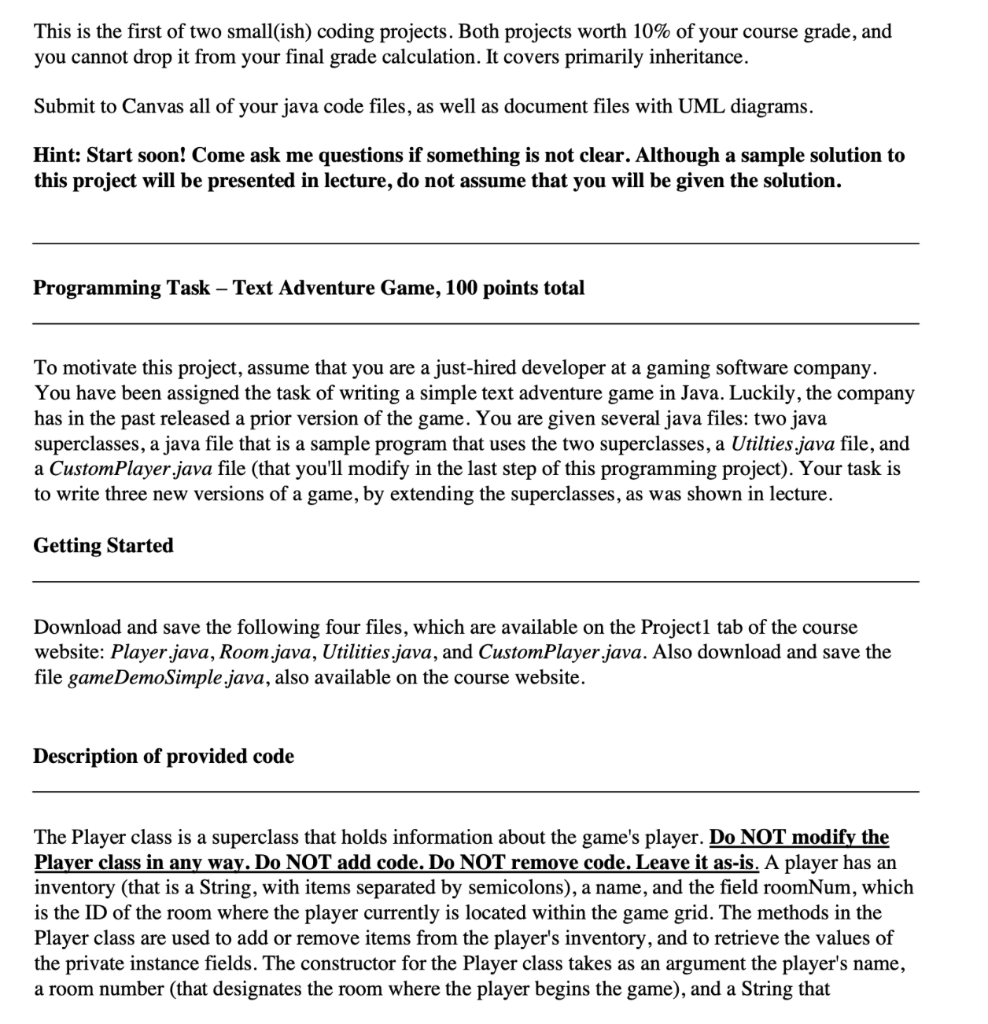 Solved This is the first of two small(ish) coding projects. | Chegg.com