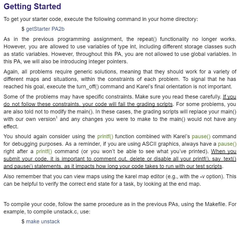 Solved To get your starter code, execute the following | Chegg.com