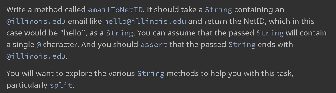 Solved Write A Method Called Emailtonetid It Should Take A 7137