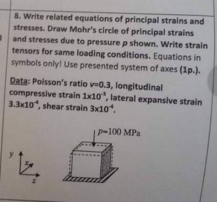 Solved - 8. Write related equations of principal strains and | Chegg.com