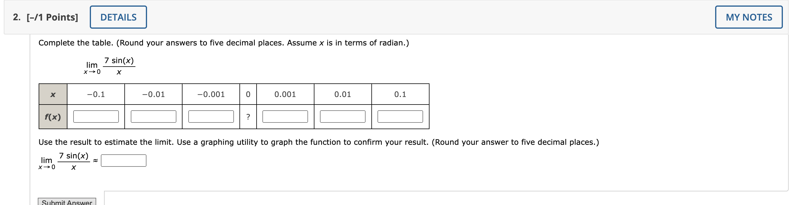 Solved Complete The Table Round Your Answers To Five