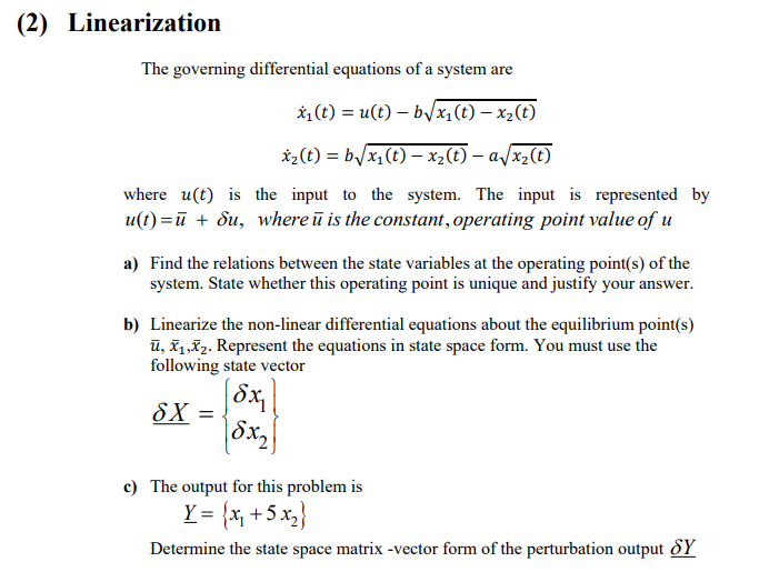 Linearization Of Differential Equations at Heather Kushner blog