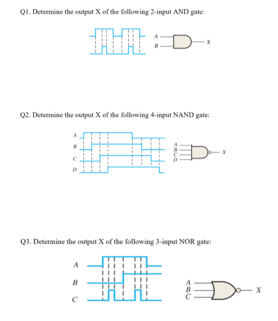 Solved Q1. Determine the output X of the following 2-input | Chegg.com