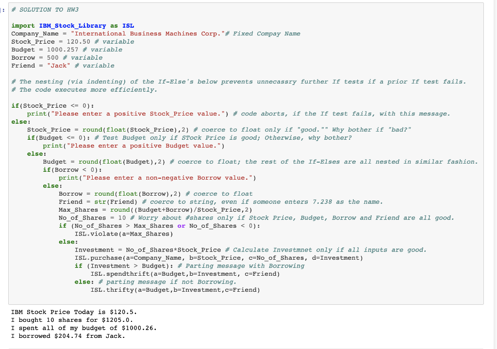 This is the IBM ISL Here is one solution (that | Chegg.com