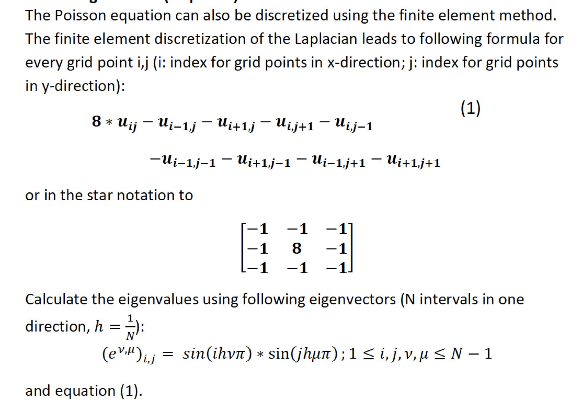 Solved The Poisson equation can also be discretized using | Chegg.com