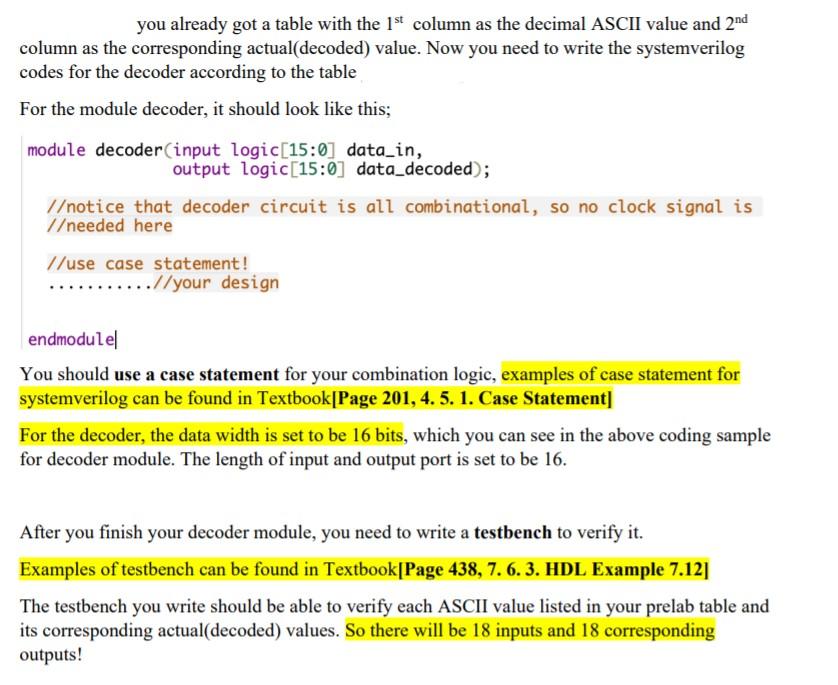 For the following labs, we are going to design a | Chegg.com