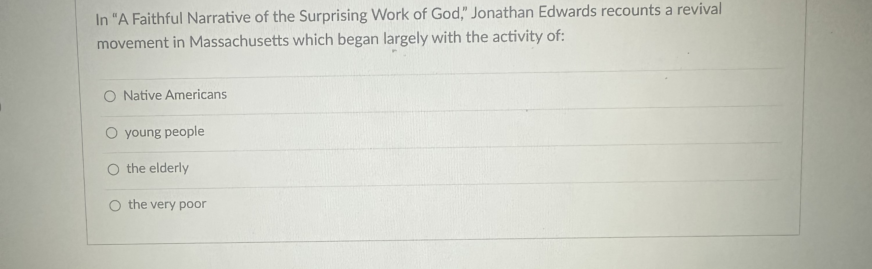 In "A Faithful Narrative of the Surprising Work of | Chegg.com