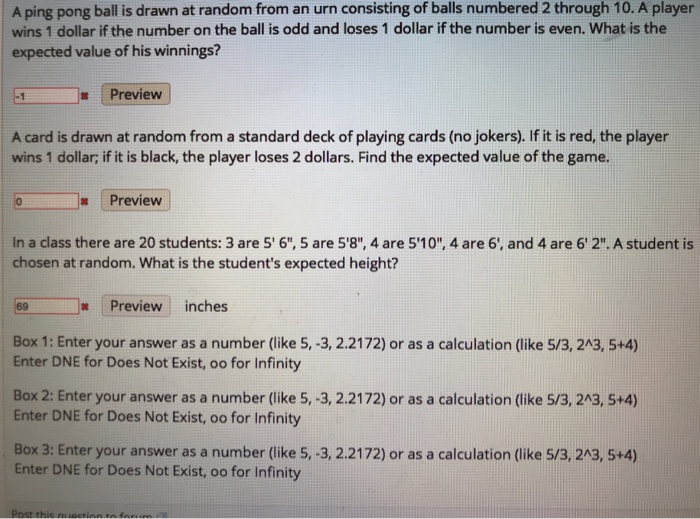 Solved A ping pong ball is drawn at random from an urn | Chegg.com