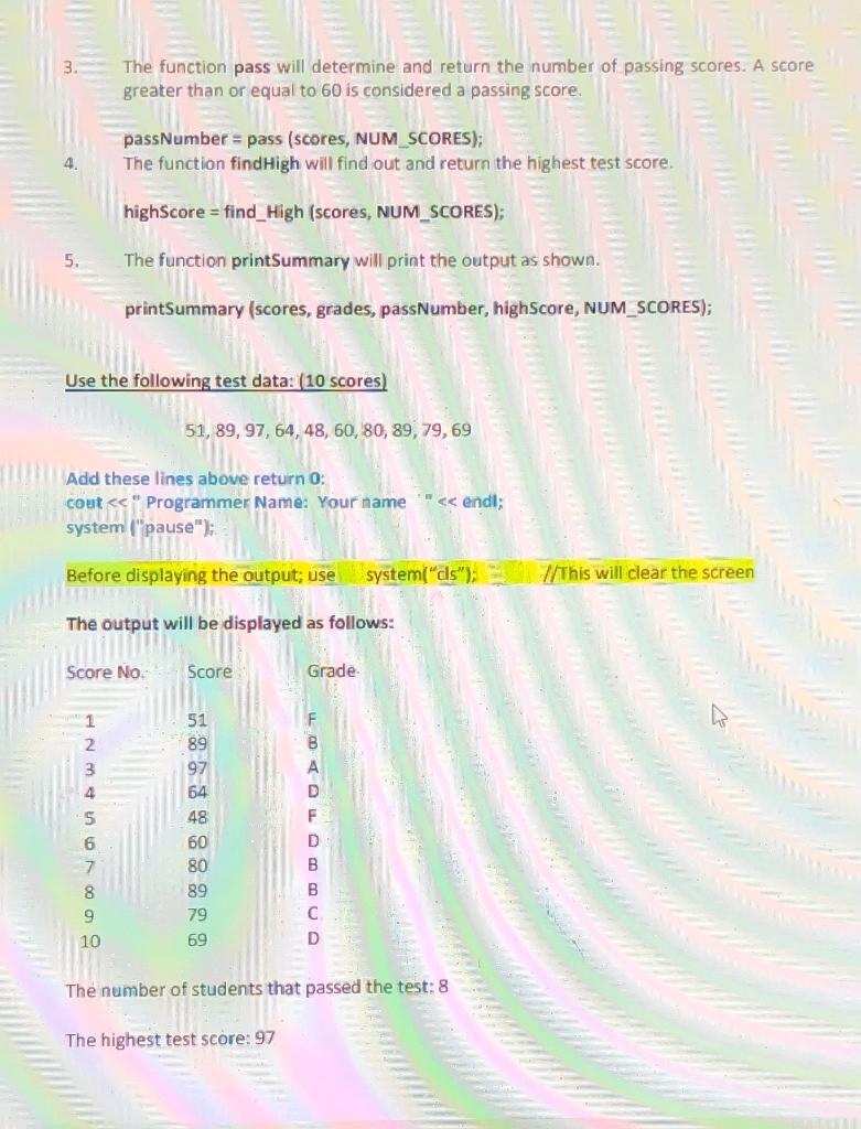 Solved Assignment - Compute Grades using Arrays Points: 10 | Chegg.com
