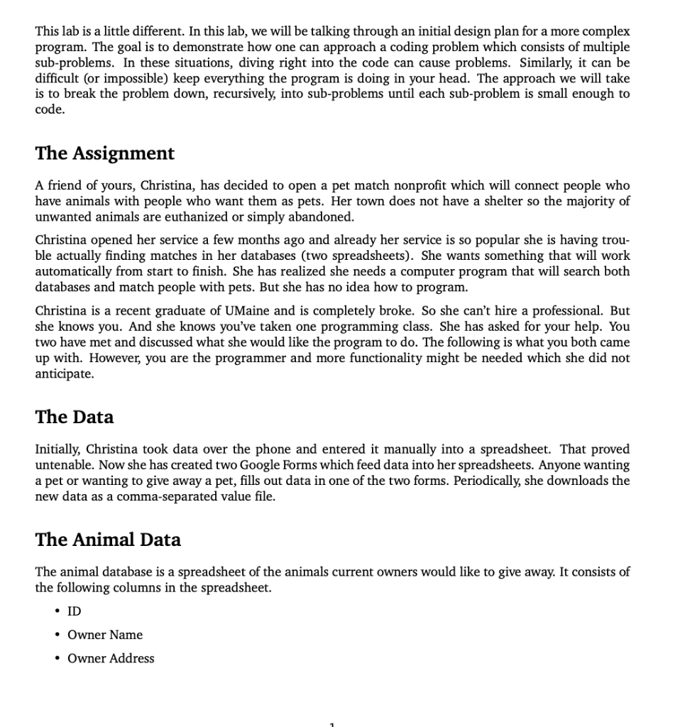 Solved This lab is a little different. In this lab, we will | Chegg.com