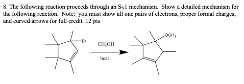 Solved 8. The following reaction proceeds through an Syl | Chegg.com
