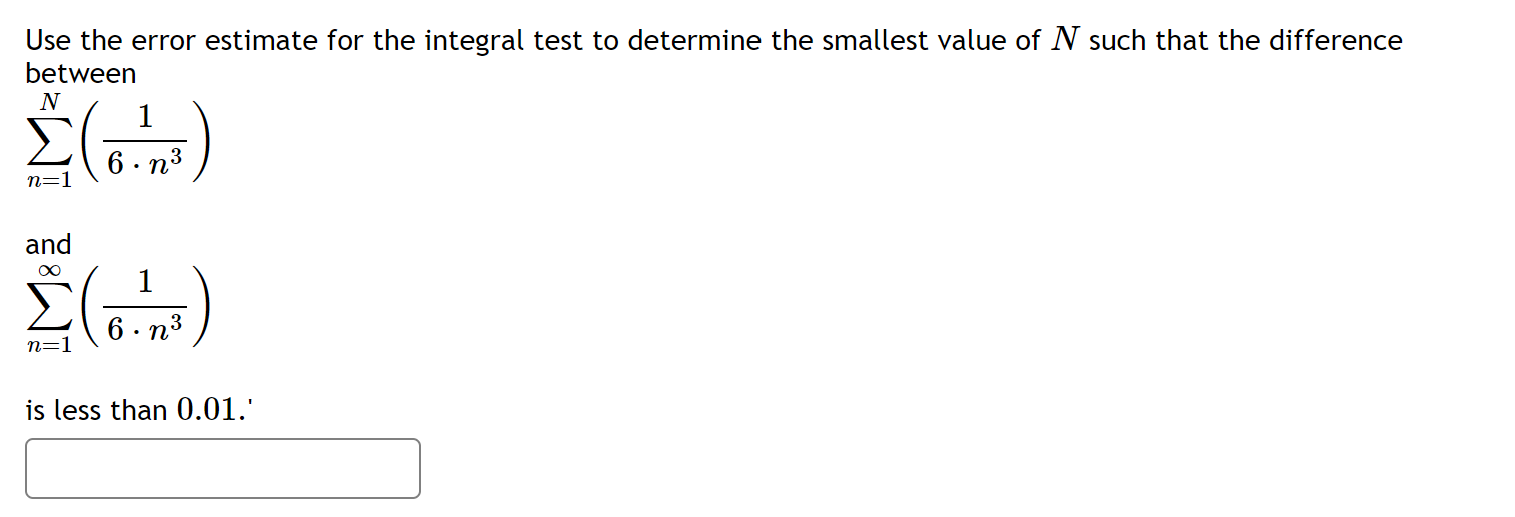 Solved Use the error estimate for the integral test to | Chegg.com