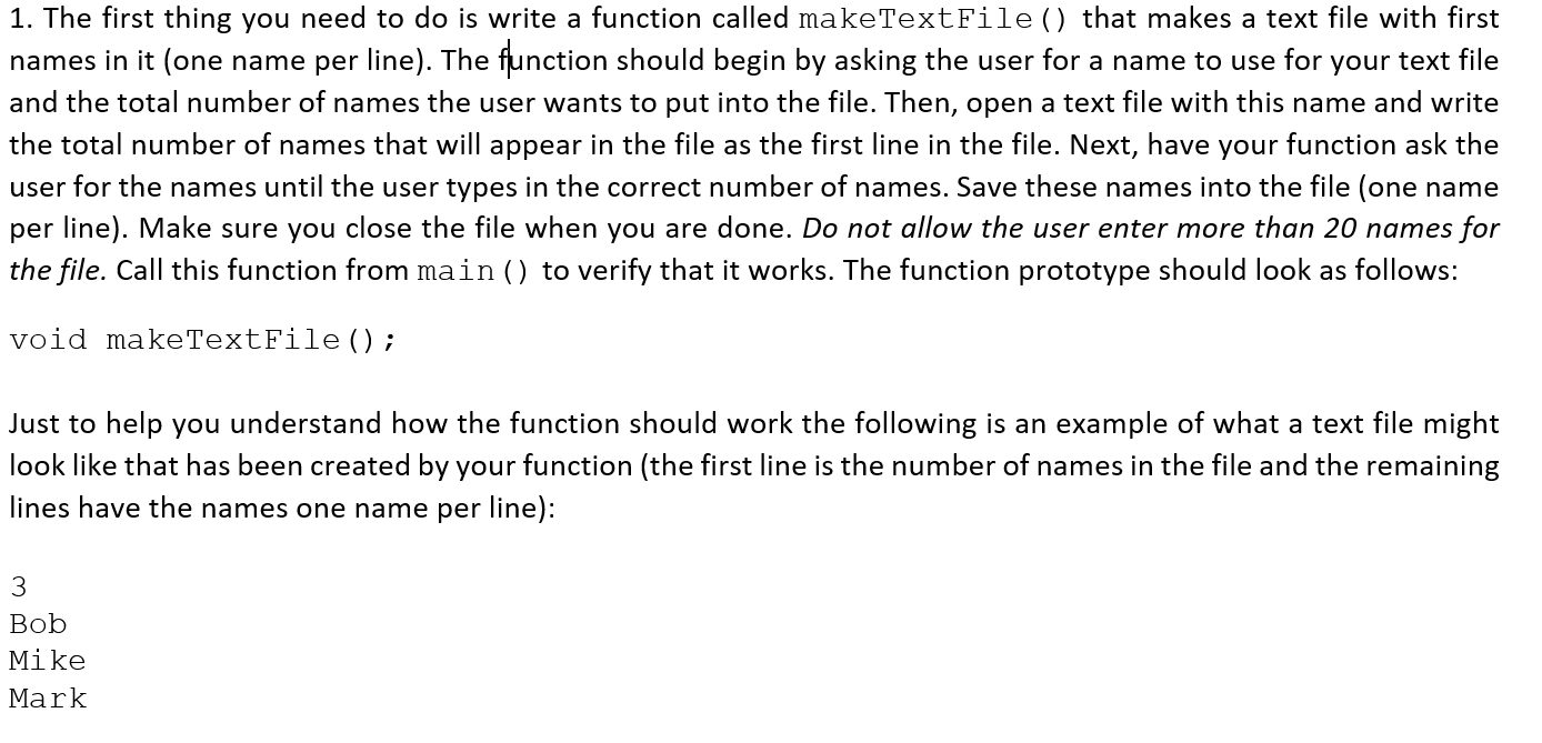 Solved 1. The first thing you need to do is write a function | Chegg.com