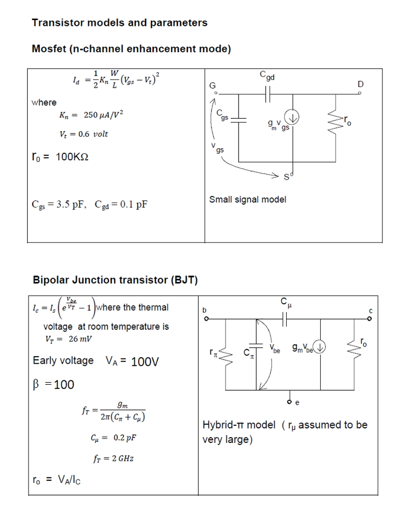 Solved INFORMATION SHEET Two-Port Network Parameters Two | Chegg.com