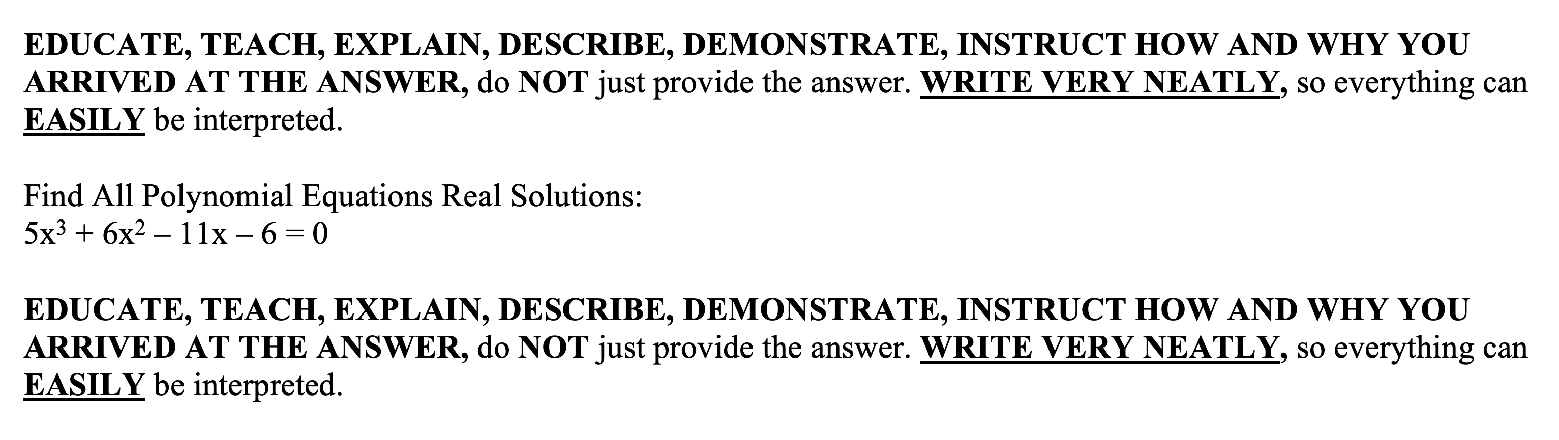 Solved EDUCATE, TEACH, EXPLAIN, DESCRIBE, | Chegg.com