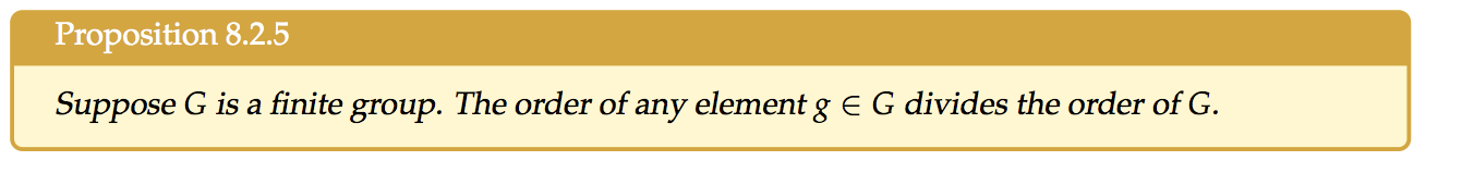Solved Proposition 8.2.5 Suppose G is a finite group. The | Chegg.com