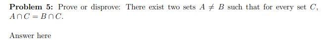 Solved Problem 1: Let n≥3 be an integer. Prove or disprove: | Chegg.com