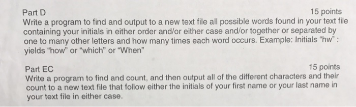 Solved Write a program to find and output to a new text file | Chegg.com