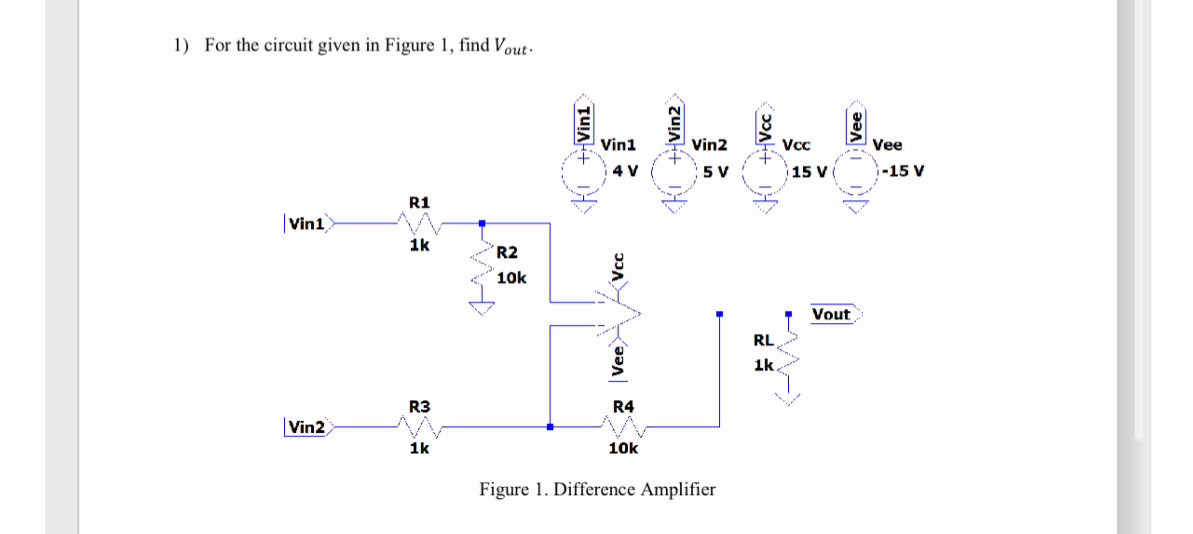Solved For the circuit given in ﻿Figure 1, ﻿find | Chegg.com