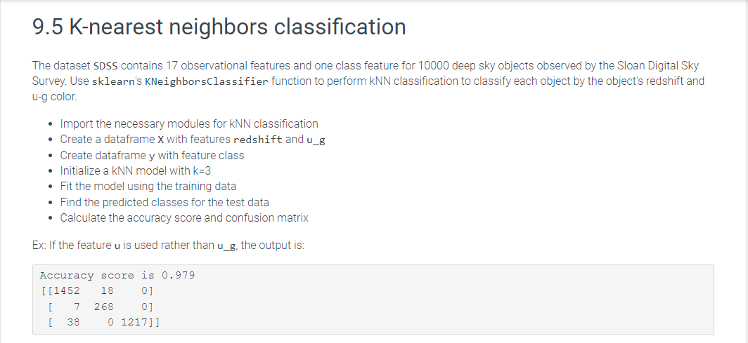 Solved The dataset SDSS contains 17 observational features | Chegg.com