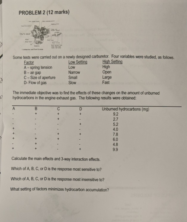Solved PROBLEM 2 (12 marks) Some tests were carried out on a | Chegg.com