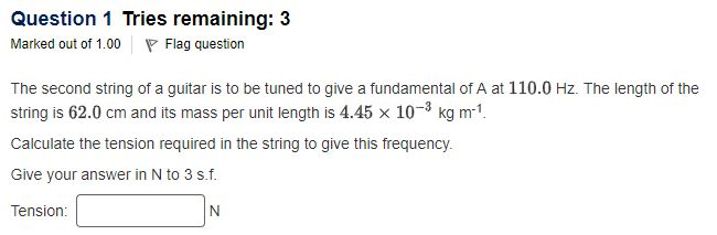 Solved Question 1 Tries remaining: 3 PFlag question Marked | Chegg.com Solved Question 1 Tries remaining: 3 PFlag question Marked | Chegg.com