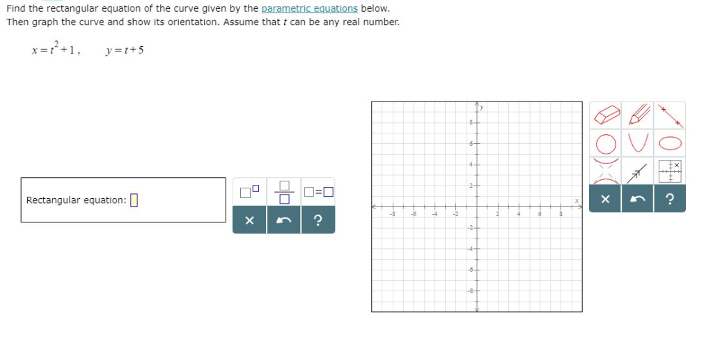 Solved Find the rectangular equation of the curve given by | Chegg.com
