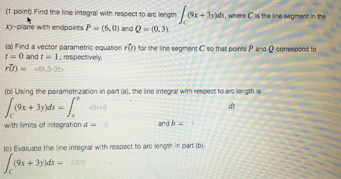 Solved Find the line integral with respect to arc length | Chegg.com