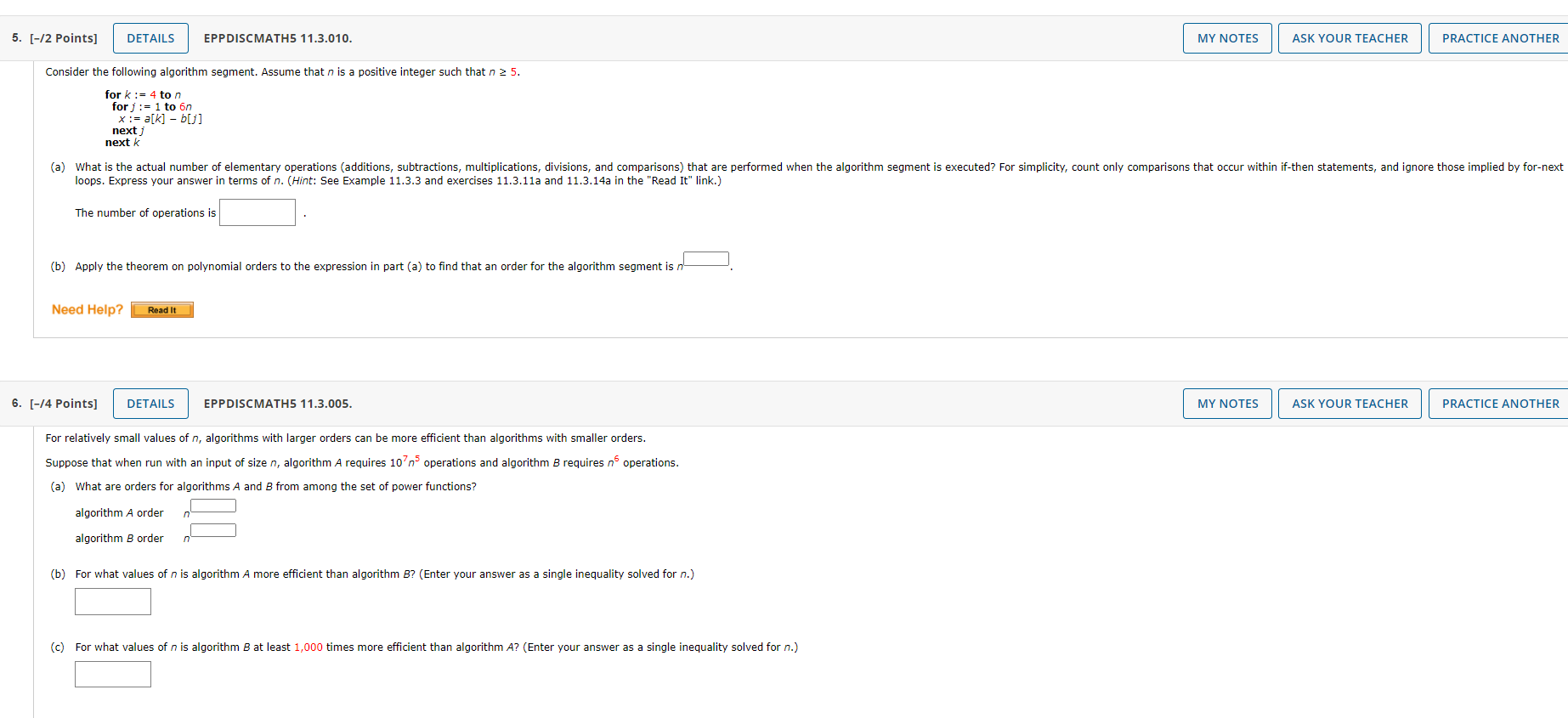 Solved 5. (-/2 Points] DETAILS EPPDISCMATH5 11.3.010. MY | Chegg.com