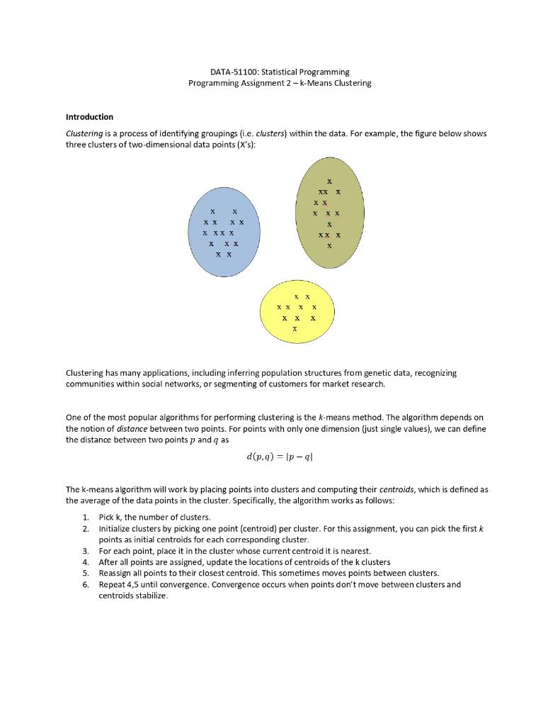Solved DATA-51100: Statistical Programming Programming | Chegg.com