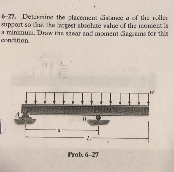 Solved 6-27. Determine the placement distance a of the | Chegg.com