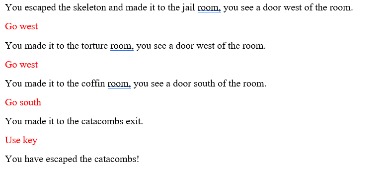 Solved Create this text adventure game. Your text adventure | Chegg.com